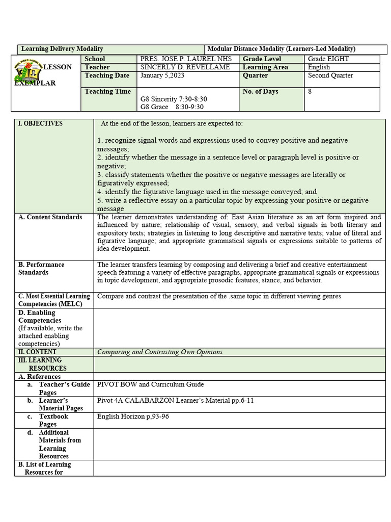 Positive Negative No.5 | PDF | Learning | Communication