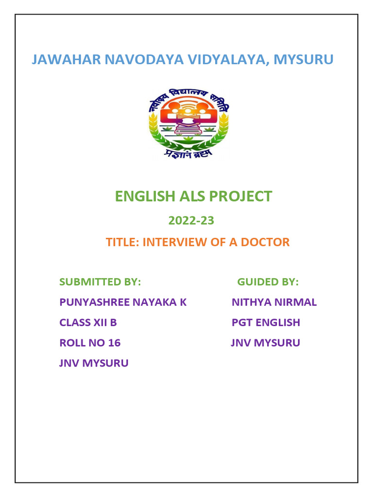 Interview Based Project - Punyashree | PDF