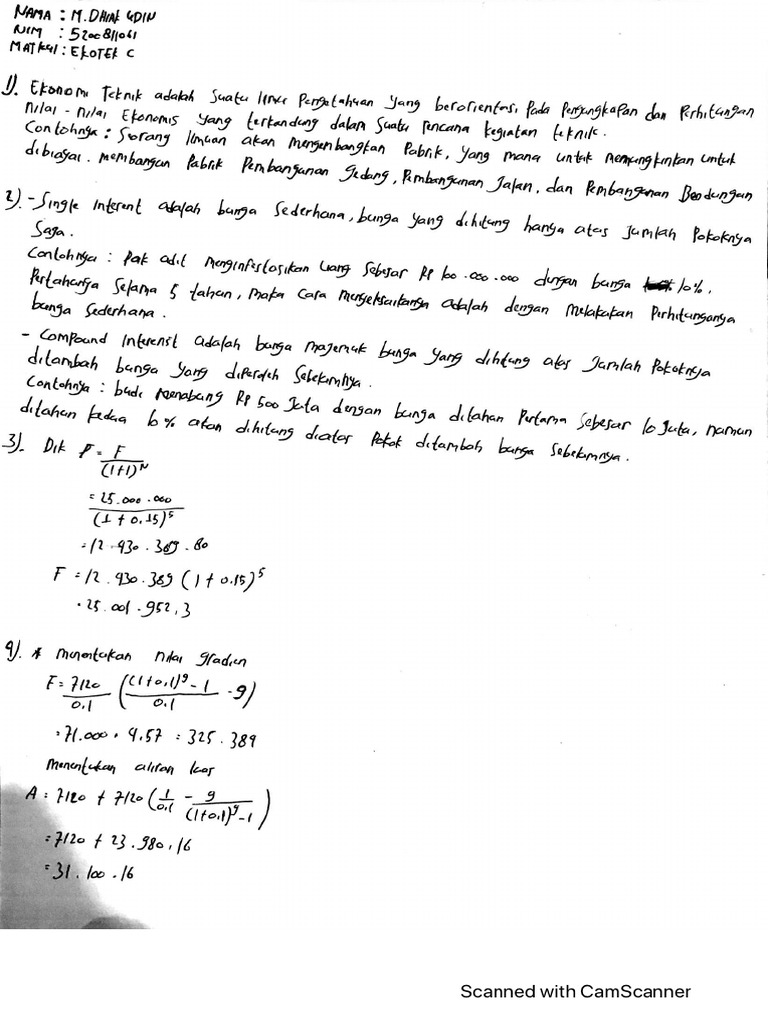 5200811061_ M. DHIAK UDIN_Ekonomi Teknik | PDF