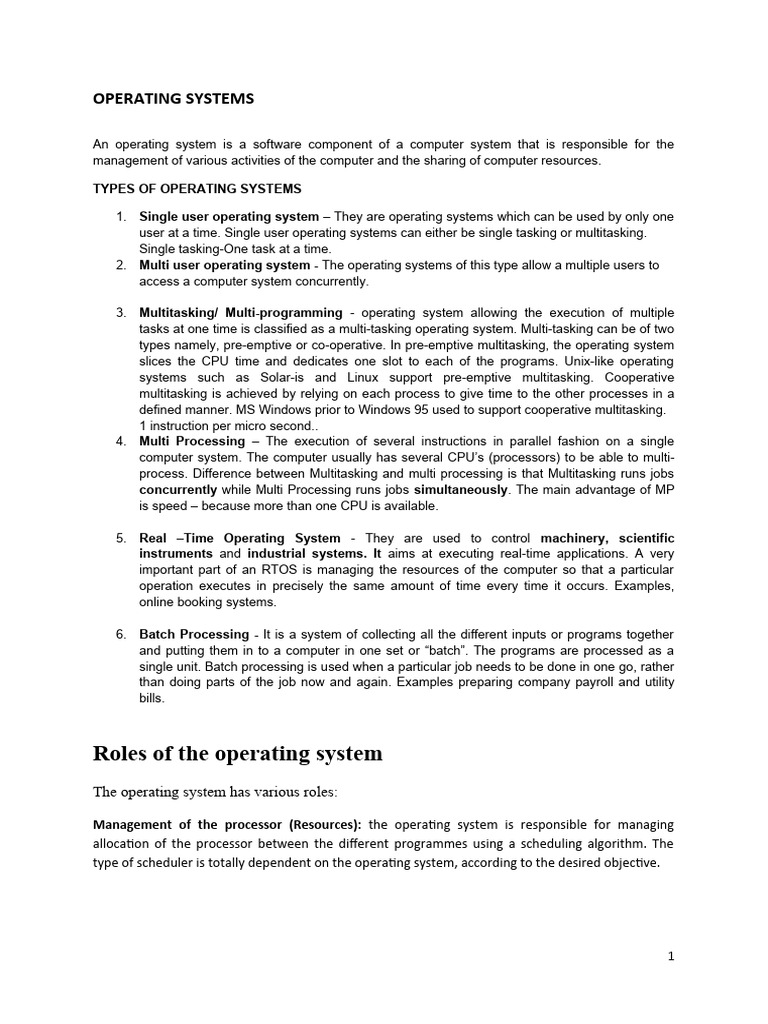Operating Systems | PDF | Operating System | Process (Computing) Operating Systems | PDF | Operating System | Process (Computing)