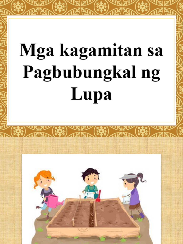 Mga Kagamitan Sa Pagbubungkal NG Lupa | PDF