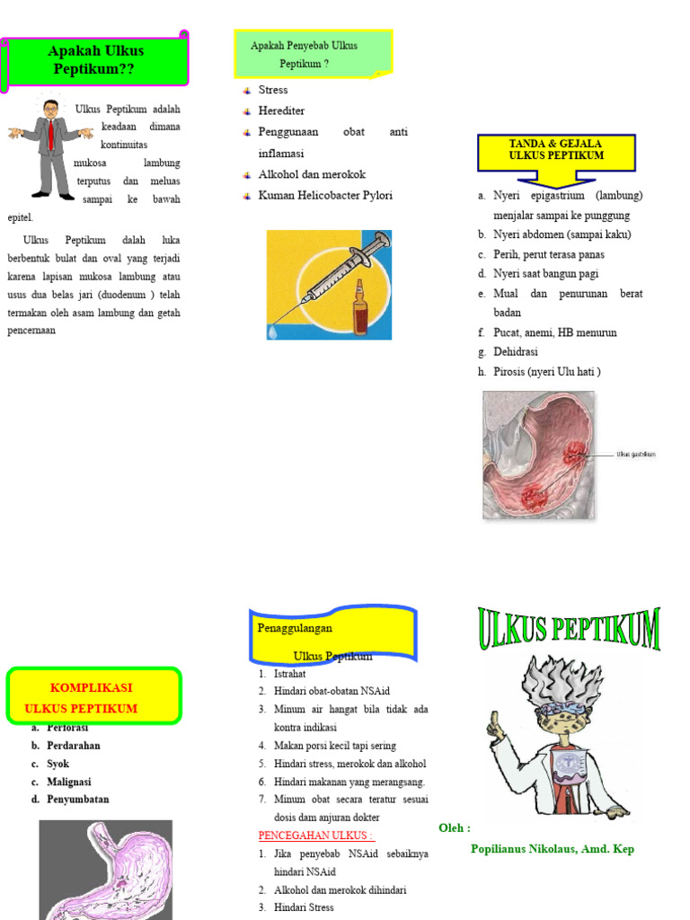 Leaflet Ulkus Peptikum | PDF