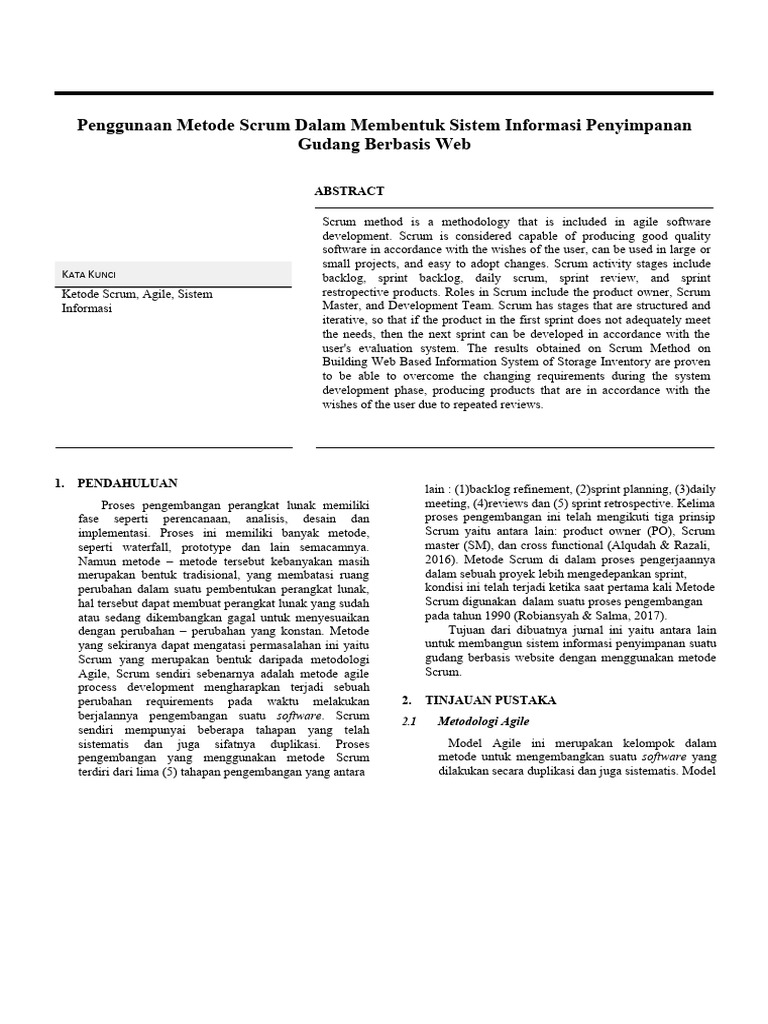 Ifa Ramdani 20212205160 - Penggunaan Metode Scrum Dalam Membentuk Sistem Informasi Penyimpanan ...