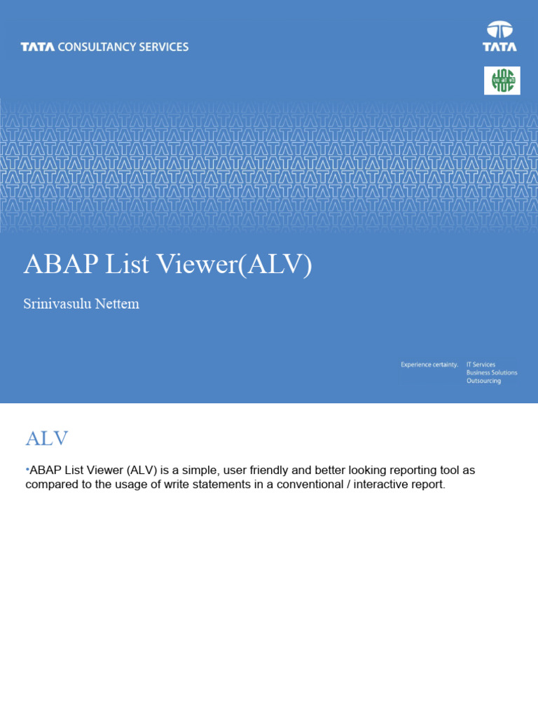 06 - Abap List Viewer (Alv) | PDF
