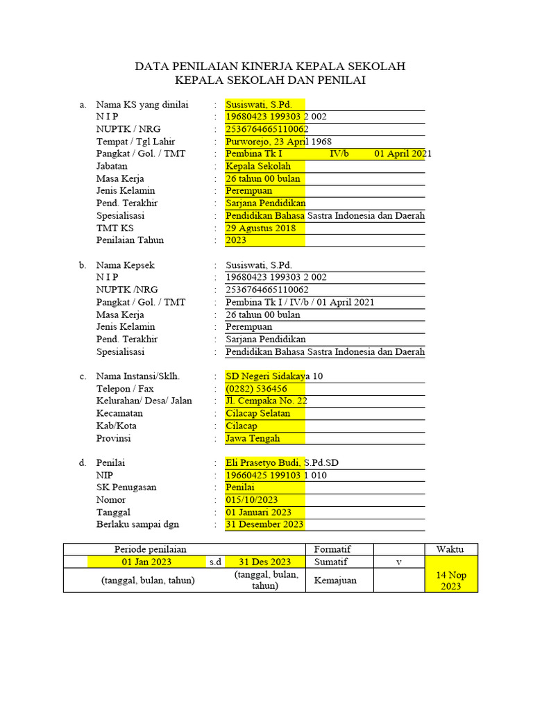 Instrumen PKKS 2023 - Cilsel | PDF