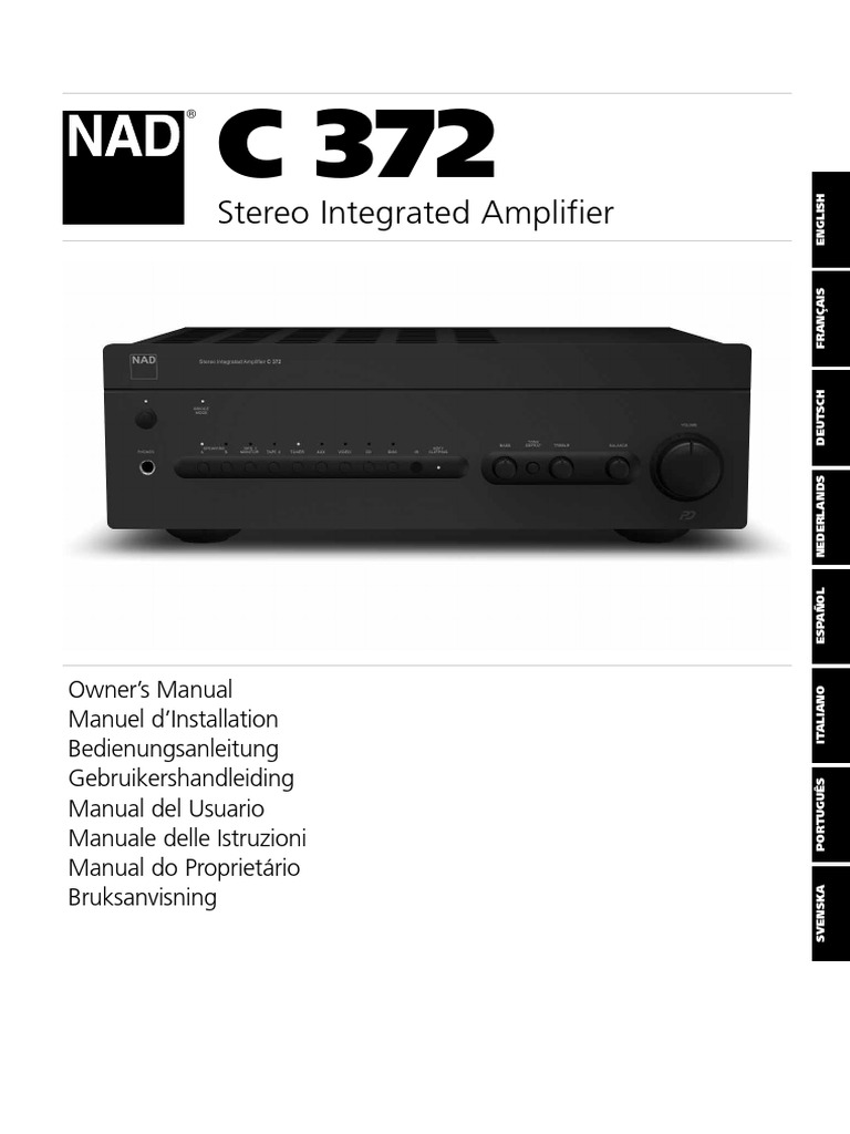 Nad C 372 User Manual | PDF | Loudspeaker | Amplifier