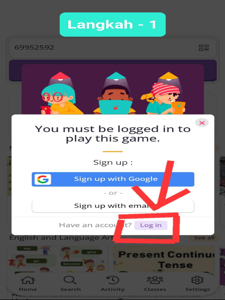 Panduan Login Quizizz | PDF