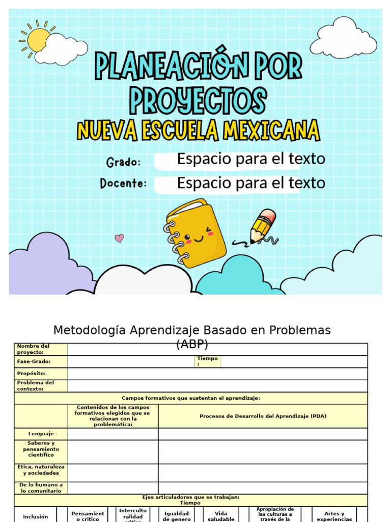 Formato Planeacion ABP (Aprendizaje Basado en Problemas ABP) | PDF | Aprendizaje | Evaluación