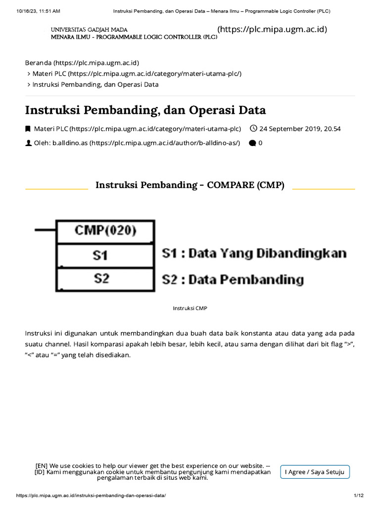 Instruksi Pembanding, Dan Operasi Data - Menara Ilmu - Programmable ...
