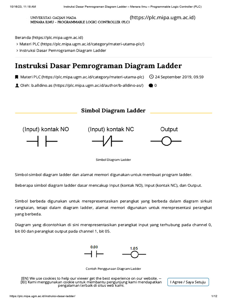 Instruksi Dasar Pemrograman Diagram Ladder - Menara Ilmu - Programmable Logic Controller (PLC) | PDF