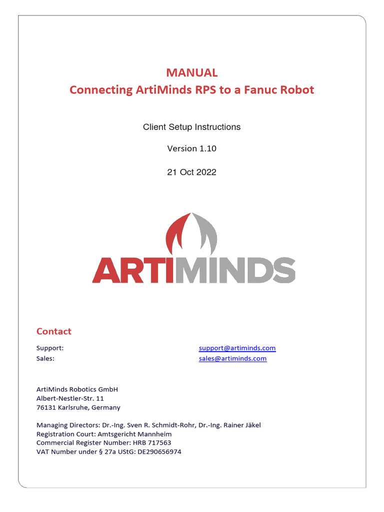 QucikStart Connect ArtiMinds RPS With Fanuc Robots V1.10 | PDF | File ... QucikStart Connect ArtiMinds RPS With Fanuc Robots V1.10 | PDF | File ...