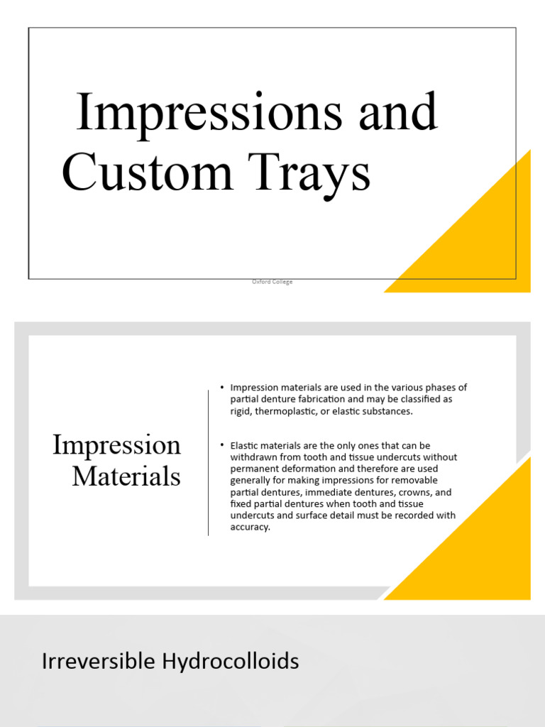 RPD-Impressions and Custom Trays | PDF
