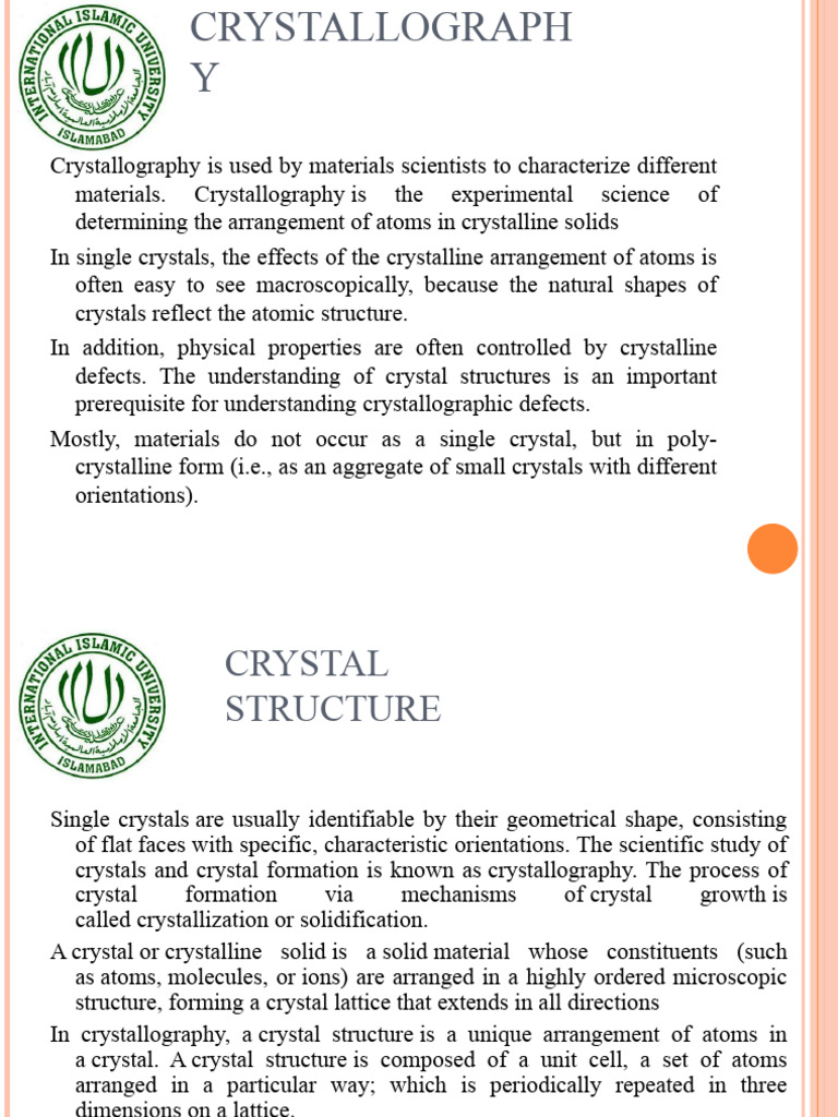 3-Crystallography and Structure | PDF