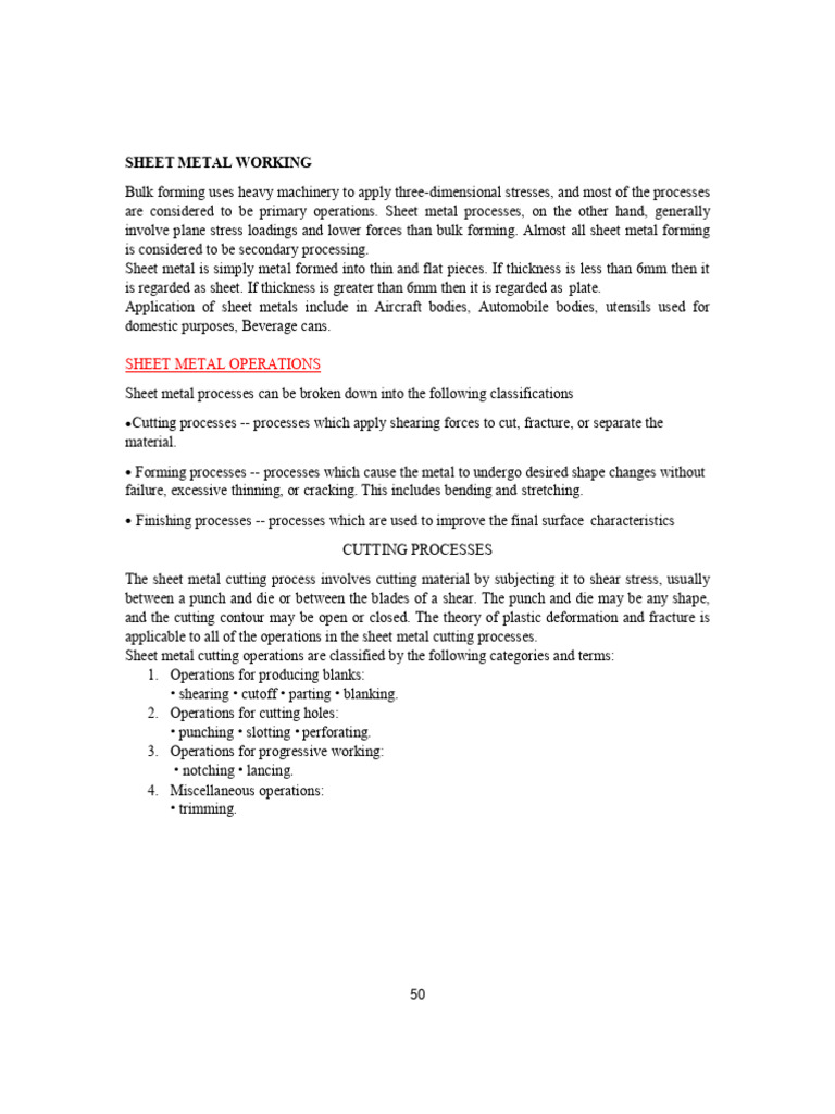 Sheet Metal Forming (2) - 2 | PDF | Deformation (Engineering) | Sheet Metal