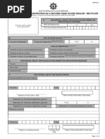 DA 185 - Application Form - Registration or Licensing of Customs and ...