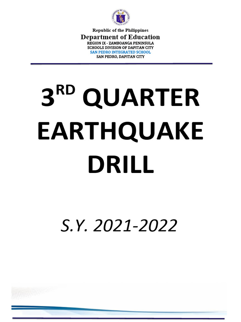 Earthquake Drill Report | PDF | Emergency Management | Disasters