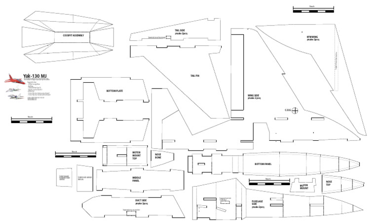 Yak-130 MJ Model Assembly Guide | PDF | Aerospace Engineering | Vehicle ...