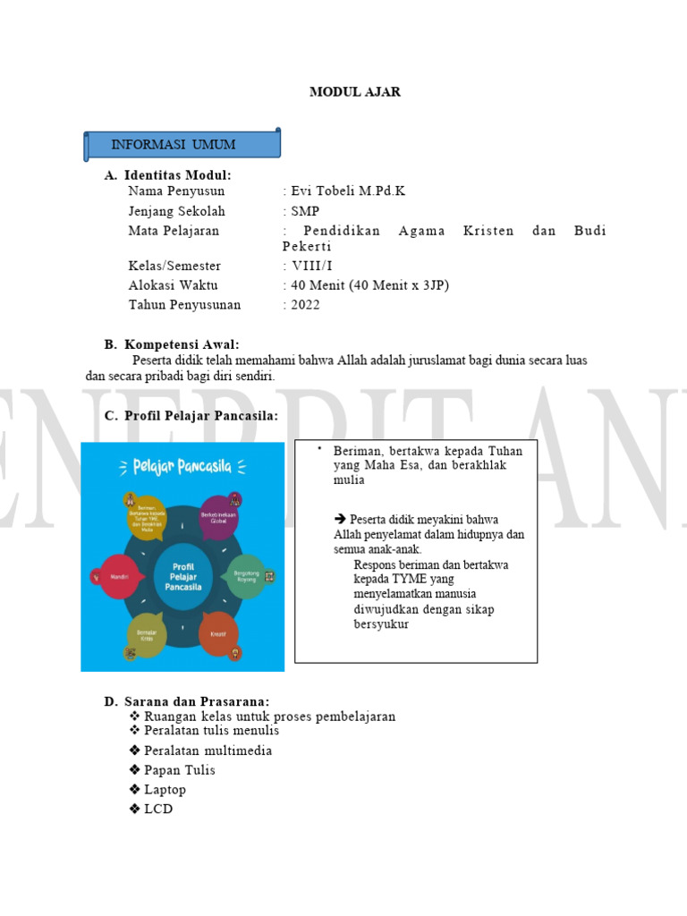 Modul 14 Pembelajaran SMP - Docx 15 | PDF
