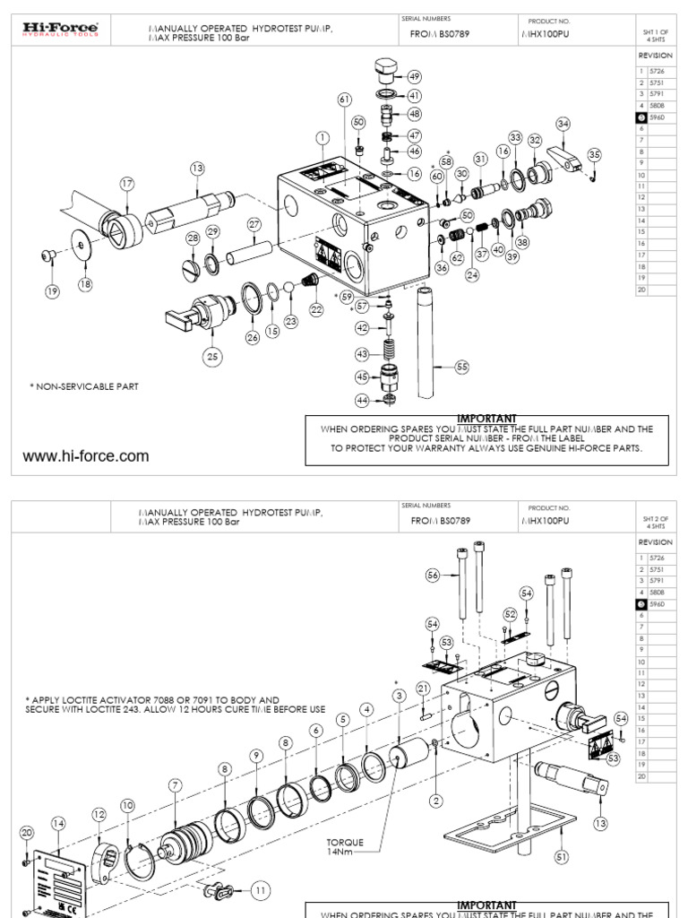 MHX100 Manual and Spare Parts Guide | PDF