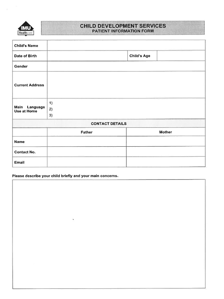 Child development form | PDF