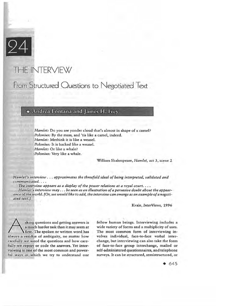 Fontana & Frey (2000) Interview | PDF