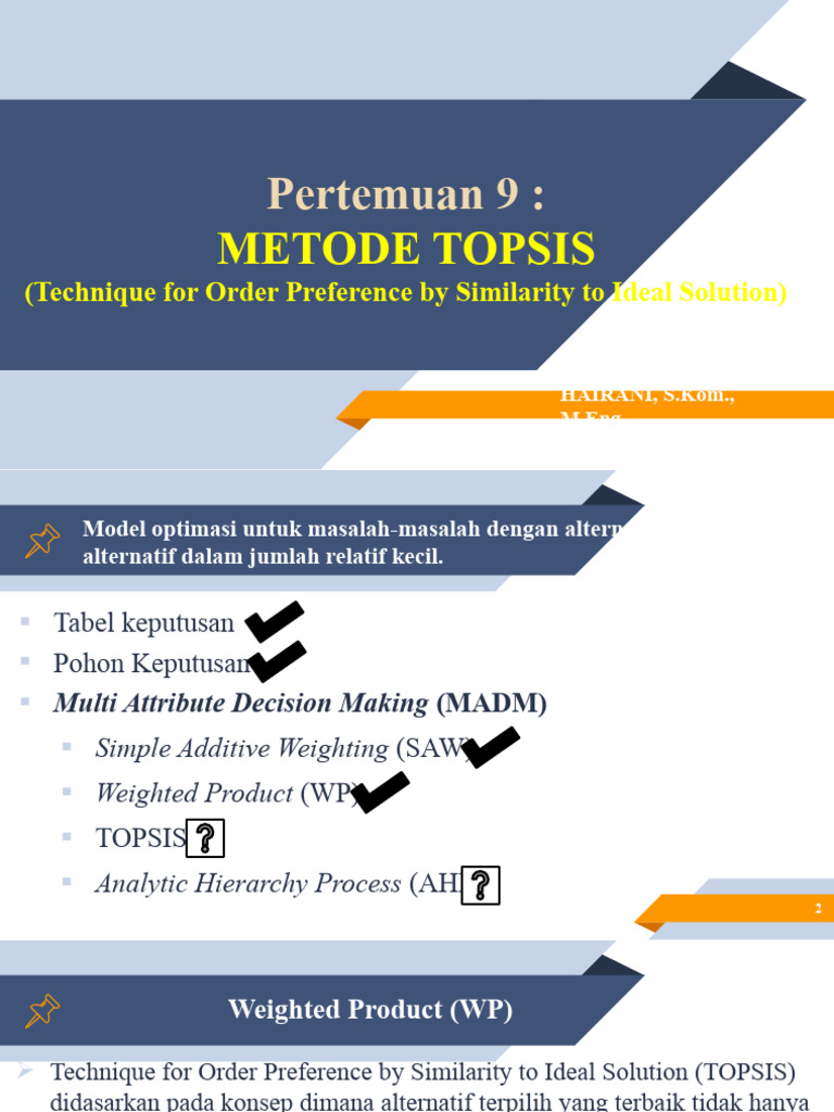 Pertemuan 06. Metode Topsis | PDF