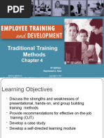 Chapter 7 Traditional Training Methods | PDF | Lecture | Behavioural ...