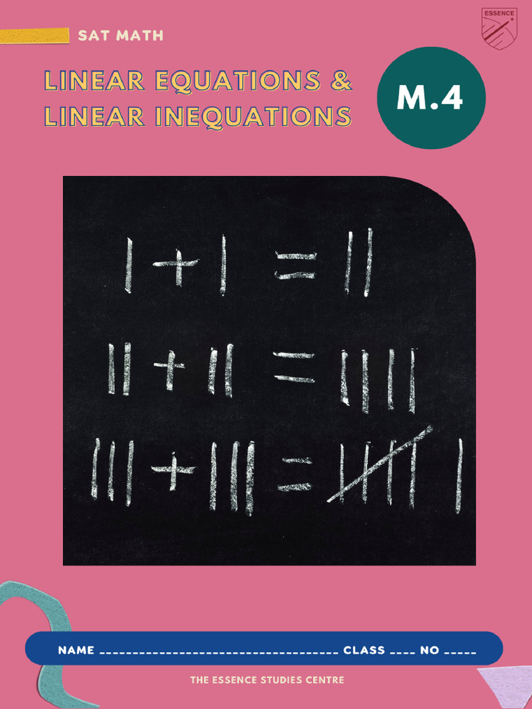 Chapter 1 Linear Equations and Linear Inequations | PDF