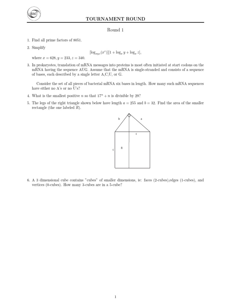 Math Competition Problems | PDF