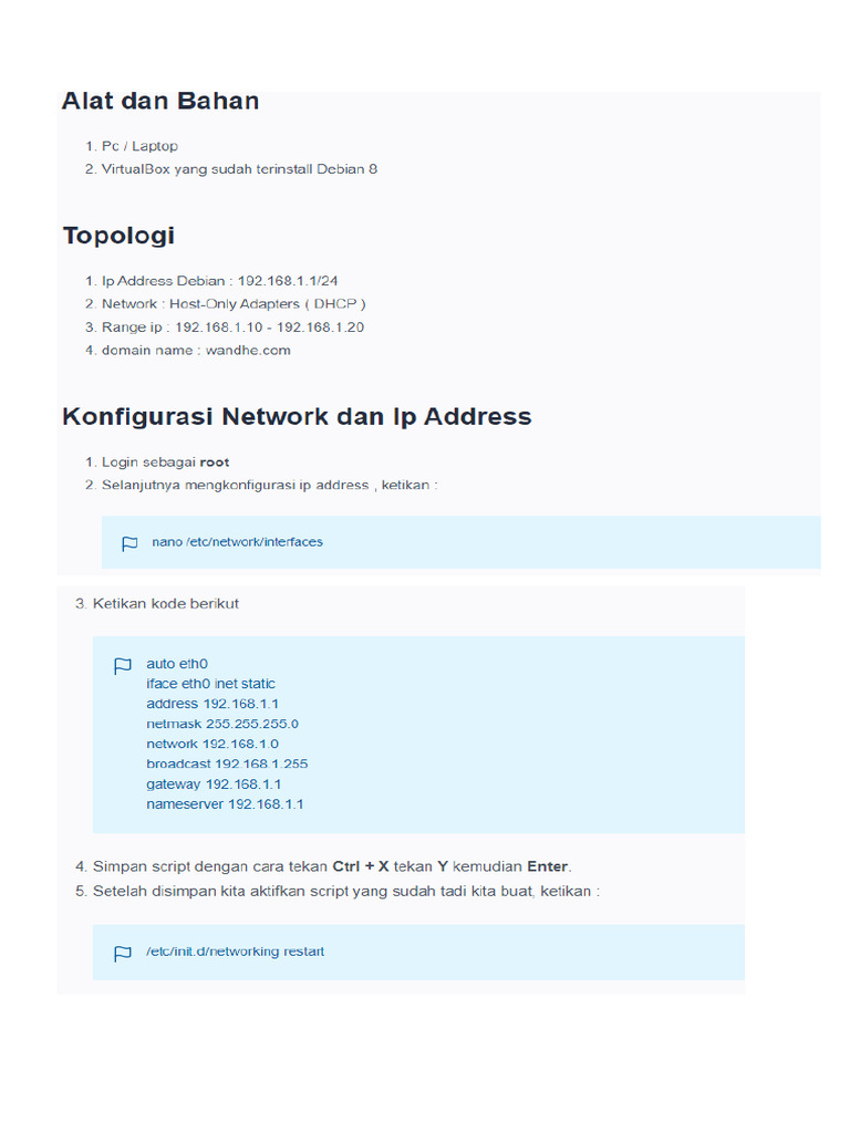 Konfigurasi DHCP | PDF