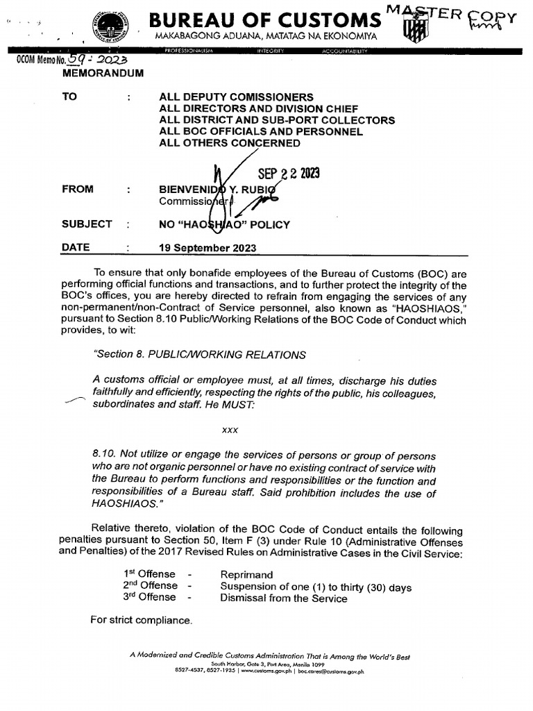 2023-59-Ocom Memo | PDF
