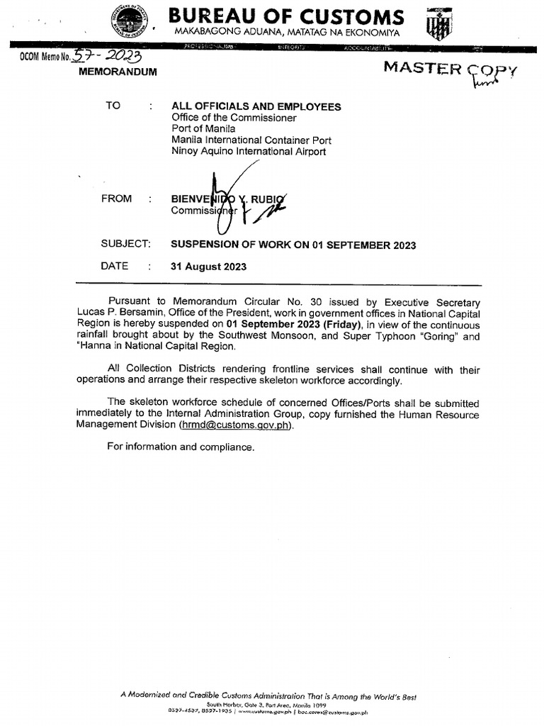 2023-57-Ocom Memo | PDF