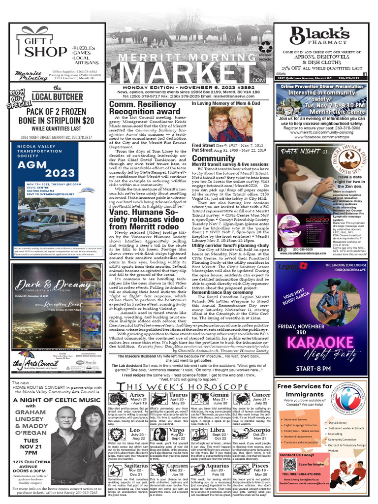 Merritt Morning Market 3892 - Nov 6 | PDF