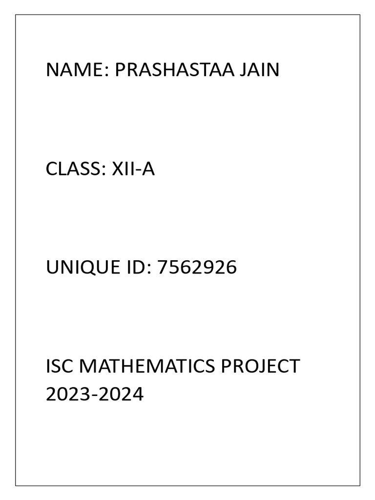 Class 12 Linear Programming Project | PDF