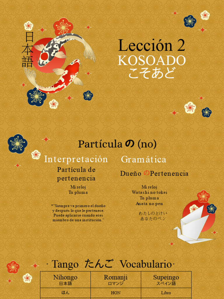 Lección 2 Kosoado | PDF | Escritura | Idiomas