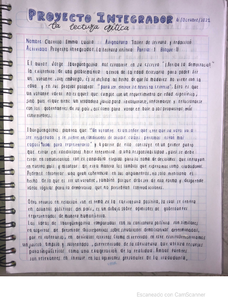 Proyecto Lectura Emma Castillo | PDF