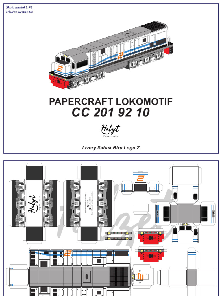Papercraft Lokomotif CC 201 92 10 | PDF