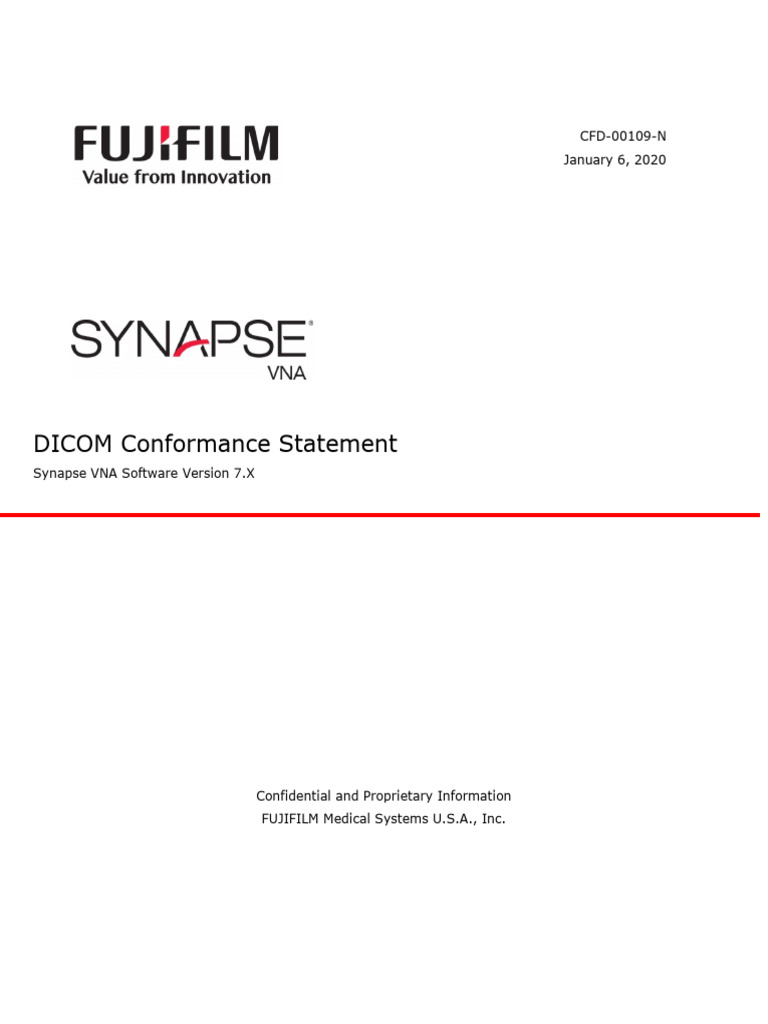Synapse VNA Version 7 X DICOM Conformance | PDF