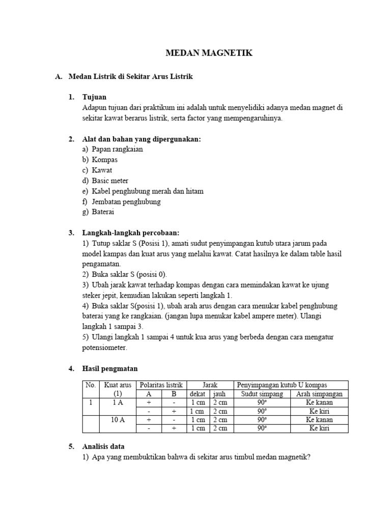 Medan Magnet Disekitar Arus Listrik-6 | PDF