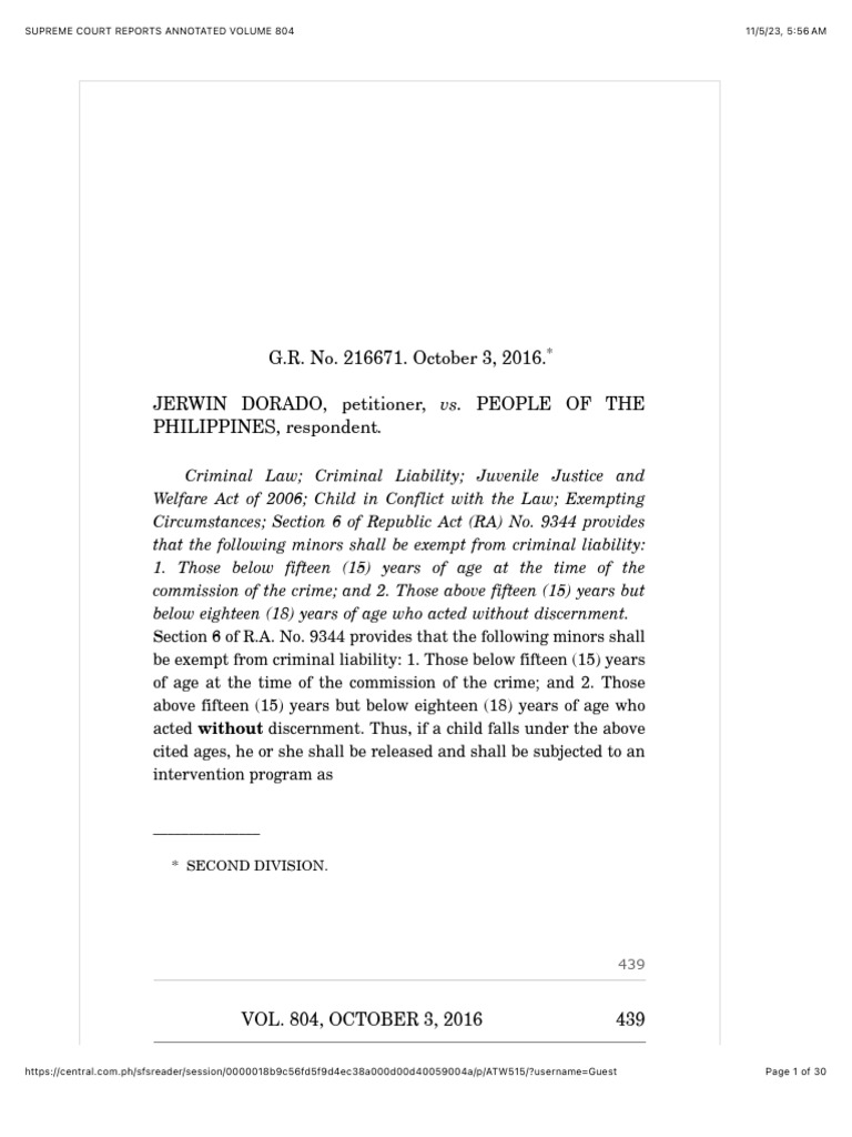 Escra-Dorado vs. People | PDF | Murder | Crimes