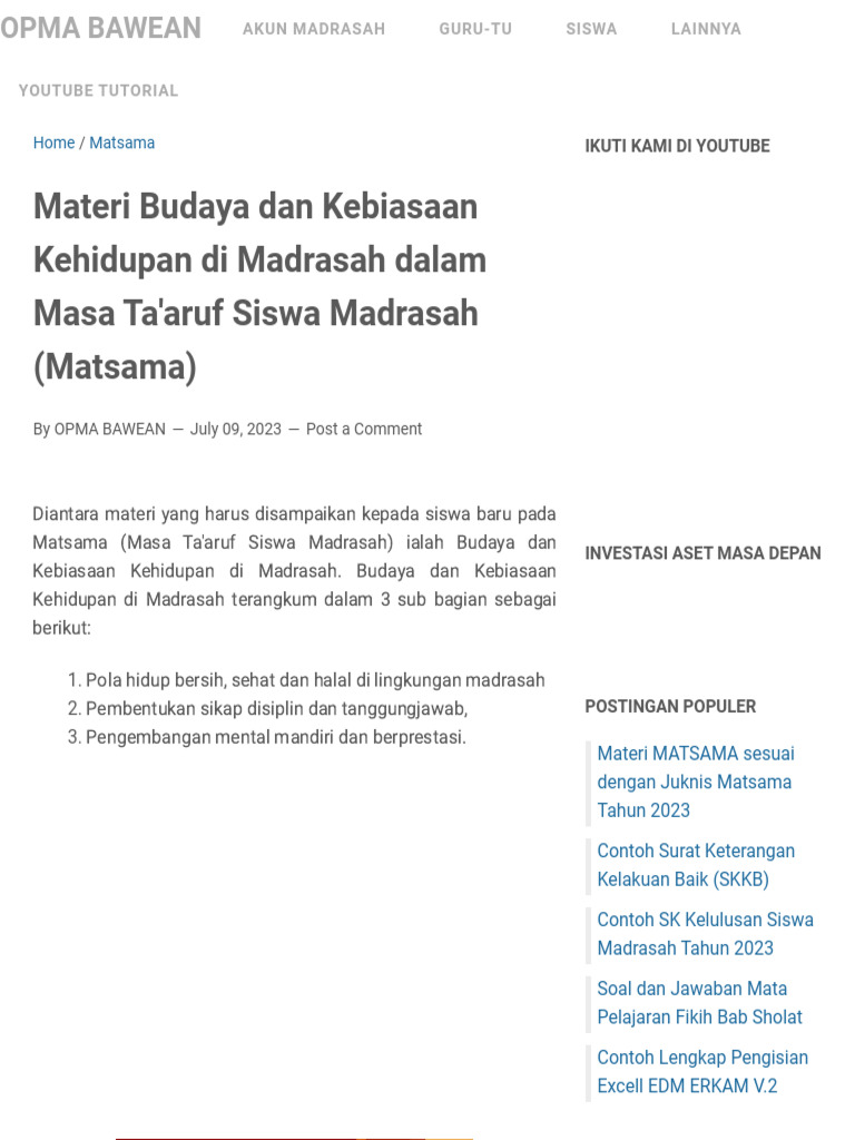 Budaya Dan Kebiasaan D Madrasah | PDF Budaya Dan Kebiasaan D Madrasah | PDF