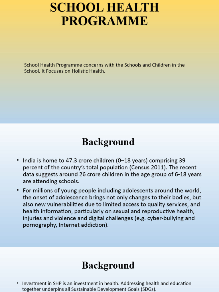 National School Health Programme Overview | PDF
