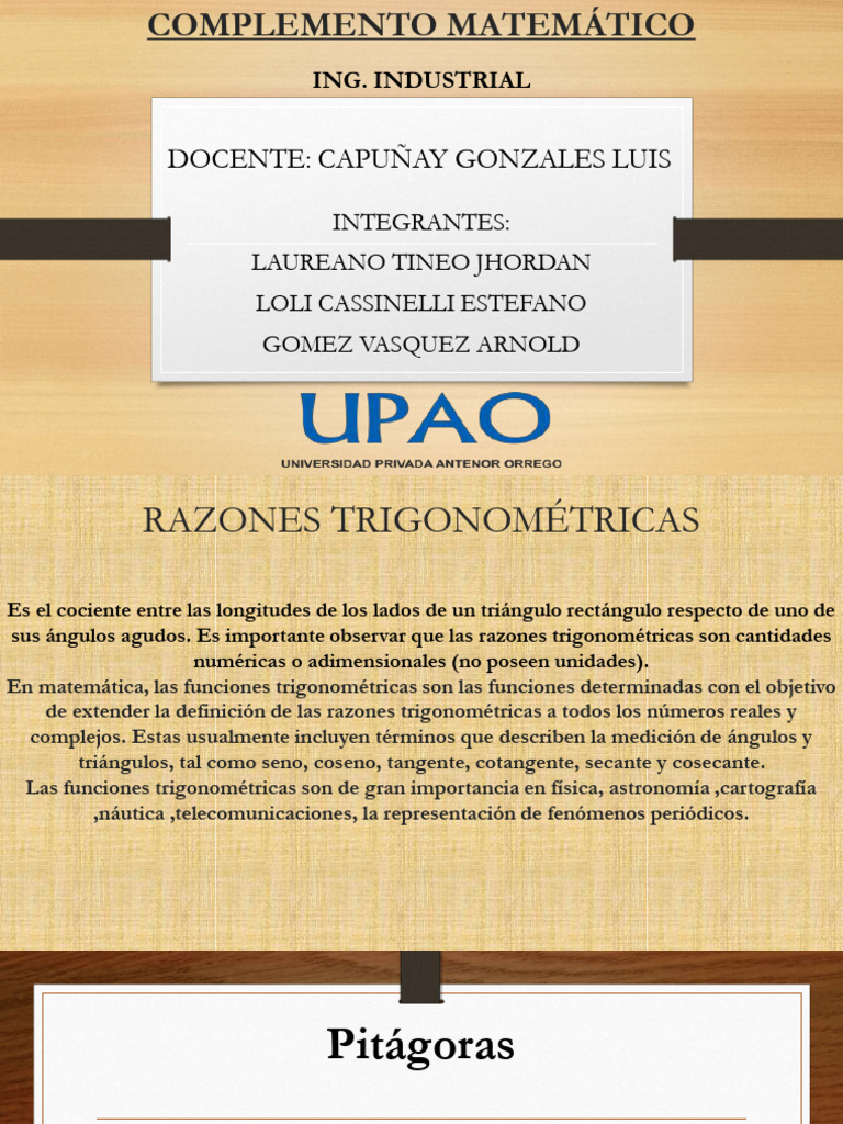 Trabajo de Complemento Matemático. | PDF | Trigonometría | Funciones ...