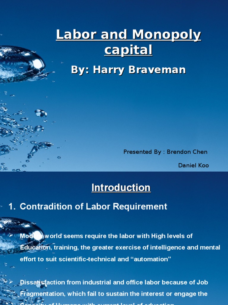 S05a - Labour and Monopoly Capital | PDF | Capitalism | Labour Economics