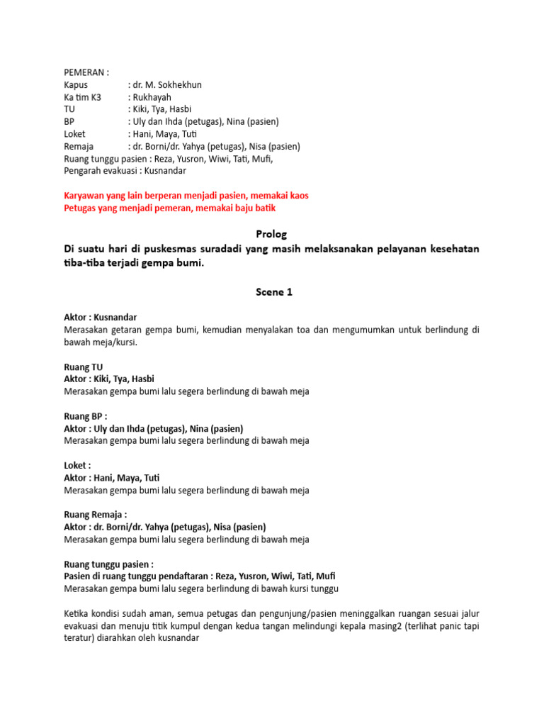 skenario gempa bumi | PDF