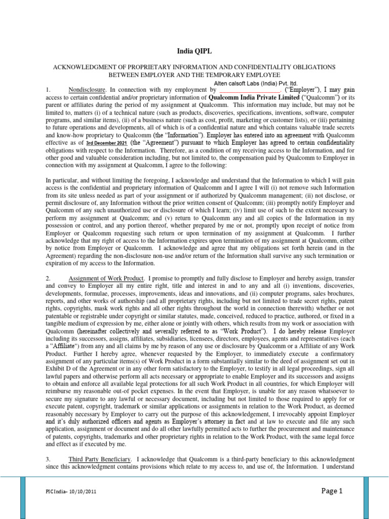 PIC - India QIPL | PDF