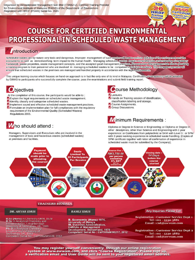 CePSWaM Brochure 2018 AWWAM2 Completed Form | PDF