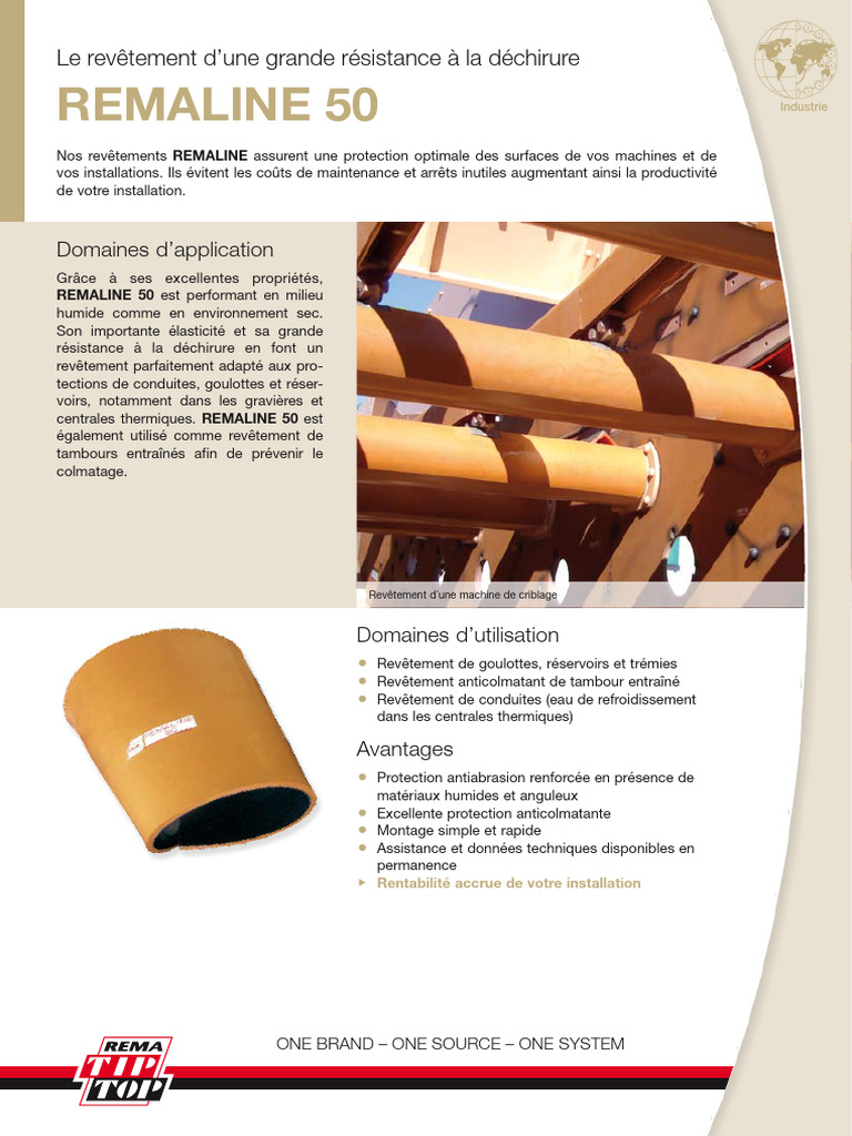 Revêtement REMALINE 50 : Protection optimale | PDF | Matériaux ...