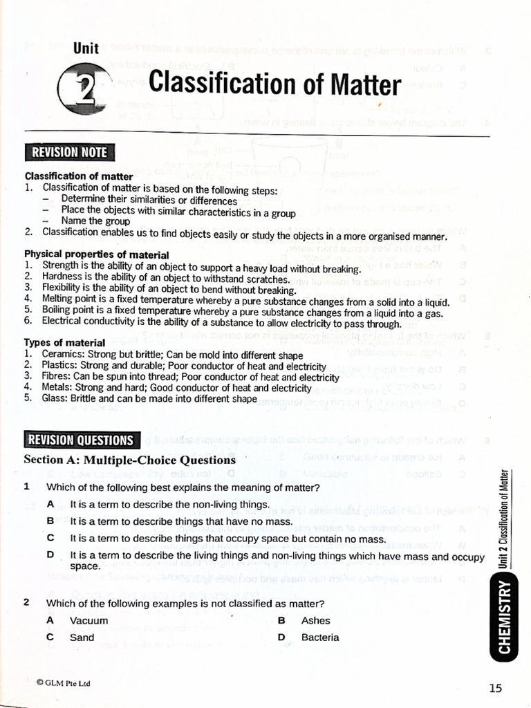 Unit 2 Classification of Matter | PDF
