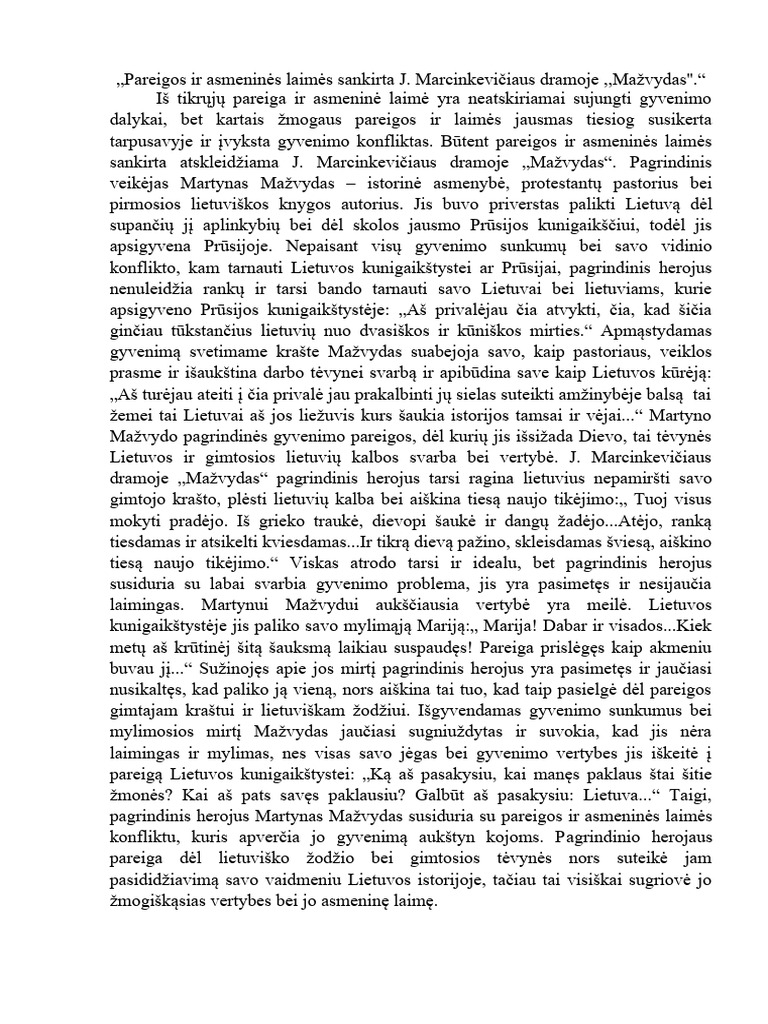 Pareigos Ir Asmeninės Laimės Sankirta J | PDF